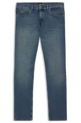 BOSS Delaware Slim-fit Comfort-stretch Denim Jeans - Blue