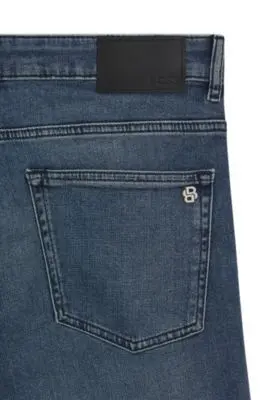BOSS Delaware Slim-fit Comfort-stretch Denim Jeans - Blue