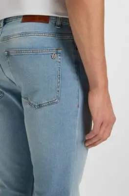 BOSS Delaware Slim-fit Jeans In Comfort-stretch Denim - Blue