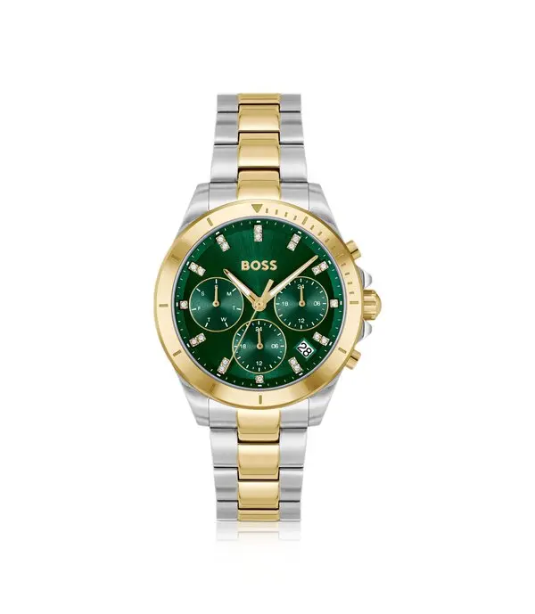 BOSS Alley Green-dial Watch In Two-tone Steel - Assorted Pre Pack