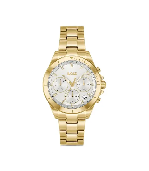 BOSS Alley Gold-tone Watch With Silver-white Dial - Assorted Pre Pack