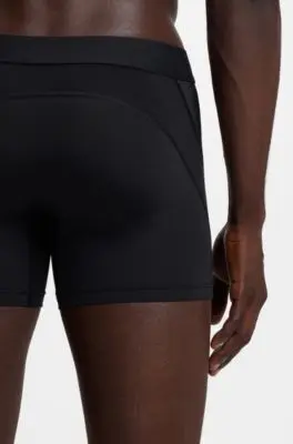 BOSS Three-pack Of Stretch-microfibre Boxer Briefs - Black