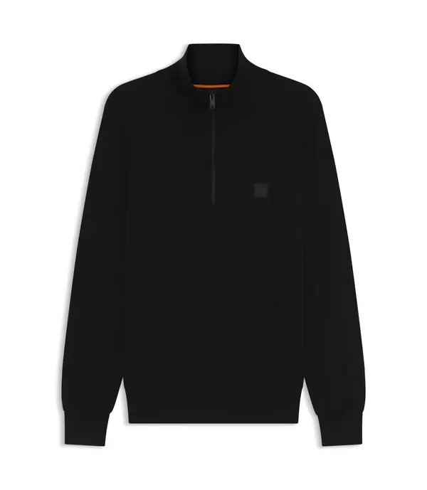 BOSS Cotton-cashmere Zipper Collar Sweater