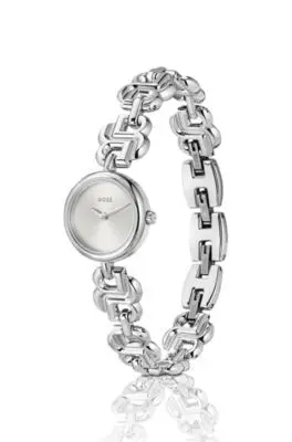 BOSS Silver-tone Monogram-link Bracelet Watch