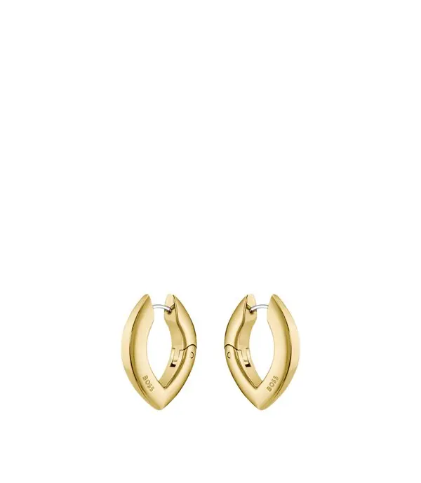 BOSS Gold-tone Petal Earrings