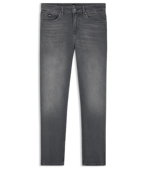 BOSS Delaware Slim-fit Stretch Denim Jeans - Grey