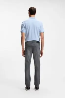 BOSS Delaware Slim-fit Stretch Denim Jeans - Grey