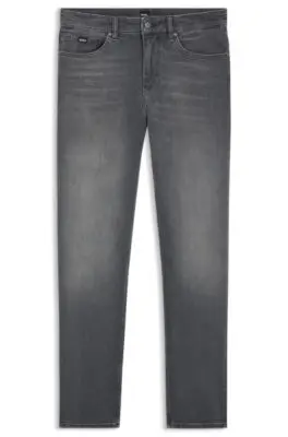 BOSS Delaware Slim-fit Stretch Denim Jeans - Grey