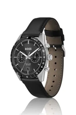 BOSS Leather-strap Watch With Black Dial - Assorted Pre Pack