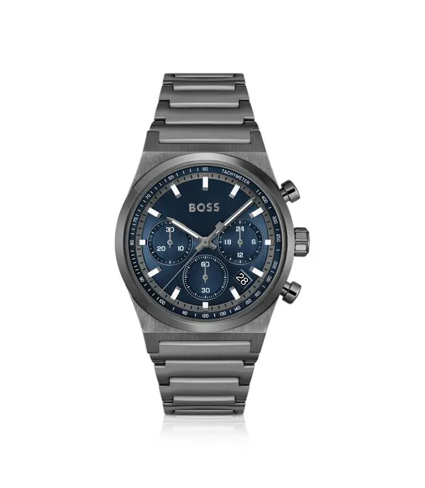 BOSS Chronograph Watch In Grey-plated Steel - Assorted Pre Pack