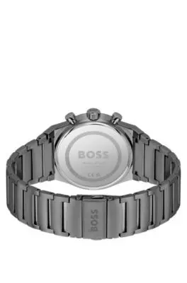 BOSS Chronograph Watch In Grey-plated Steel - Assorted Pre Pack