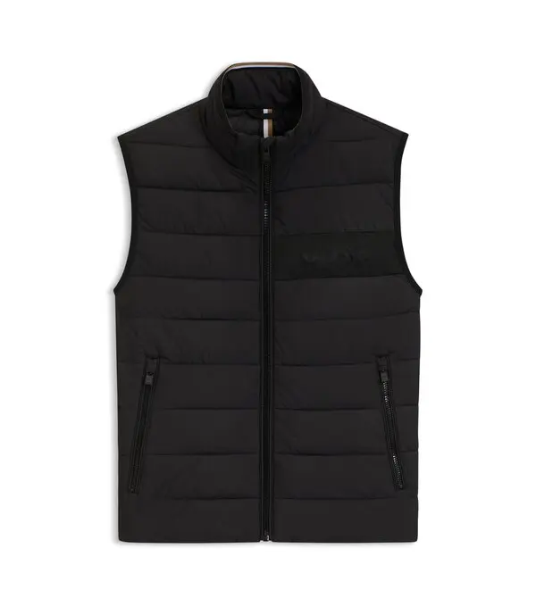 BOSS Padded Vest With Stand Collar