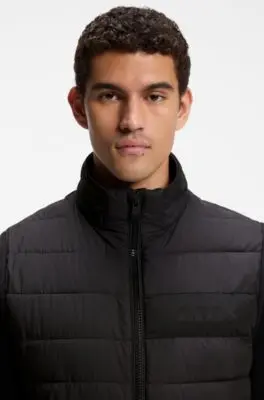 BOSS Padded Vest With Stand Collar