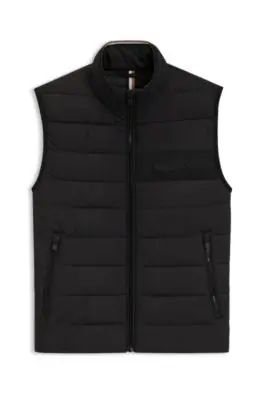 BOSS Padded Vest With Stand Collar