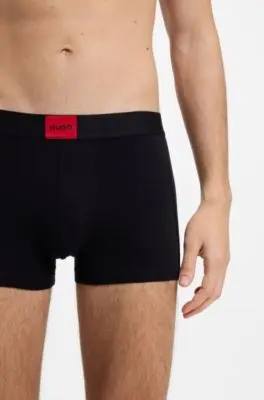 Hugo Three-pack Of Stretch-cotton Trunks