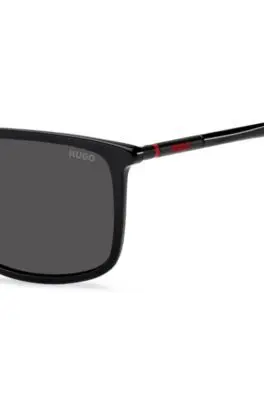 Hugo Acetate Sunglasses With Tubular Temples