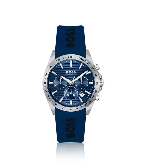 BOSS Logo-strap Chronograph Watch With Textured Dial - Assorted Pre Pack