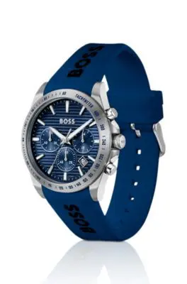 BOSS Logo-strap Chronograph Watch With Textured Dial - Assorted Pre Pack