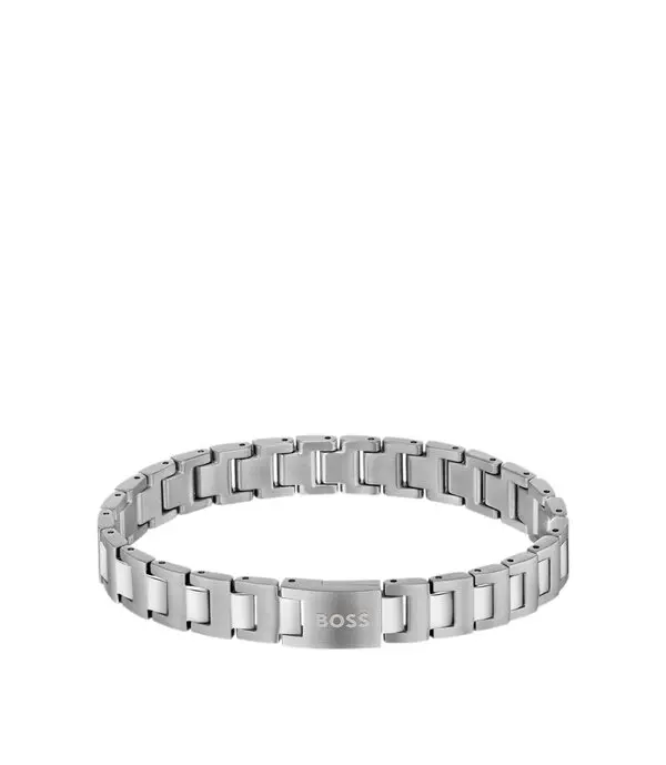 BOSS Silver-tone Link Cuff With Logo - Assorted Pre Pack
