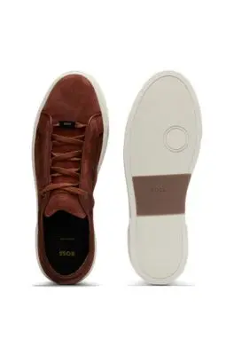 BOSS Gary Suede Trainers - Brown
