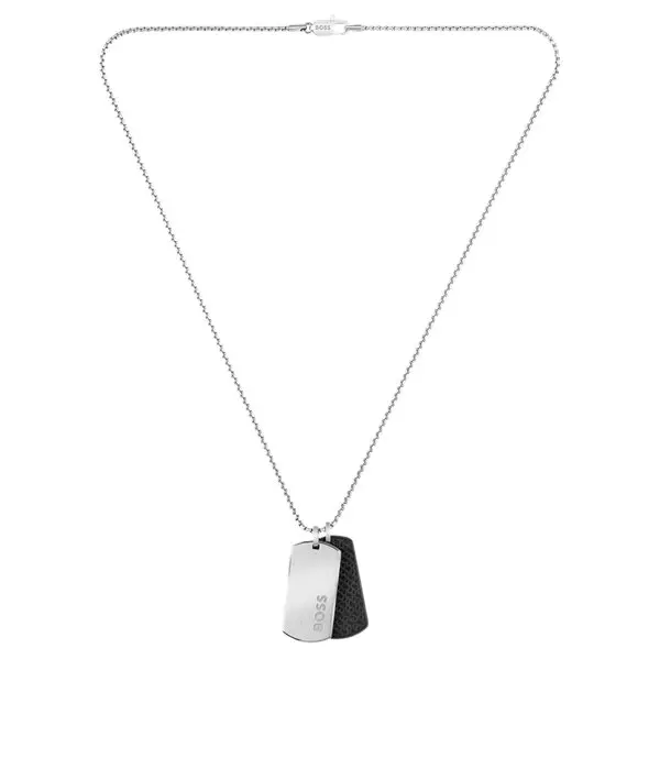 BOSS Silver-tone Necklace With Double-tag Pendant - Assorted Pre Pack