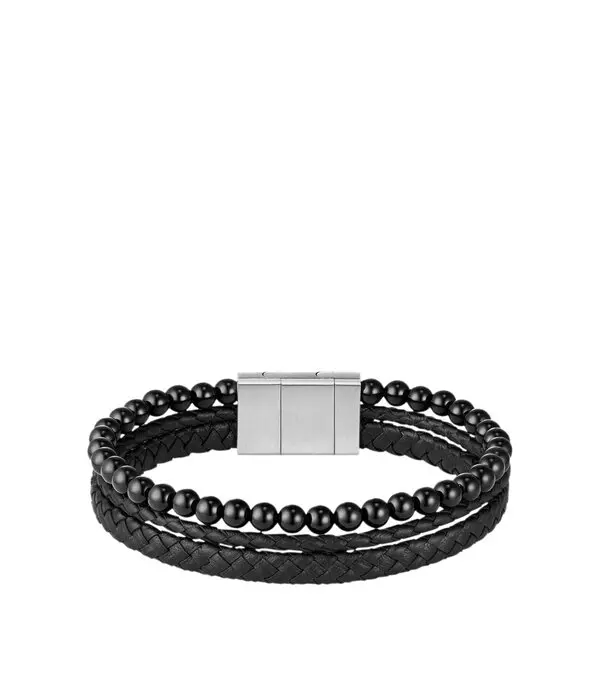 BOSS Braided Leather And Bead Cuff - Assorted Pre Pack