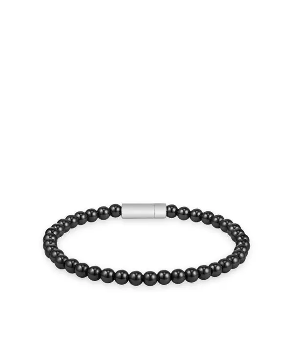 BOSS Jewelry Cuff With Onyx Beads And Logo Closure - Assorted Pre Pack