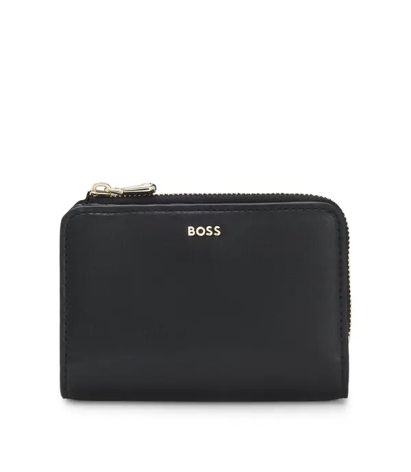 BOSS Logo-lettering Wallet With Zip - Black