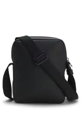 Hugo Grained Reporter Bag With Stacked-logo Trim