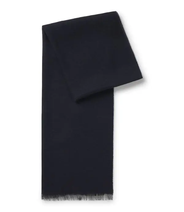BOSS Beckham X Lightweight Scarf With Two-tone Weave - Dark Blue
