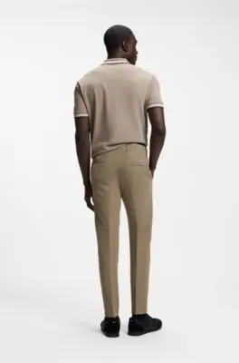 BOSS Slim-fit Water-repellent Stretch Pants - Light Green