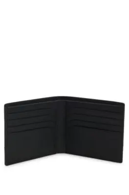 Hugo Leather Billfold Wallet With Stacked-logo Trim