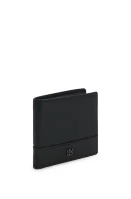 Hugo Leather Billfold Wallet With Stacked-logo Trim