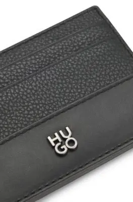 Hugo Stacked-logo Wallet In Leather