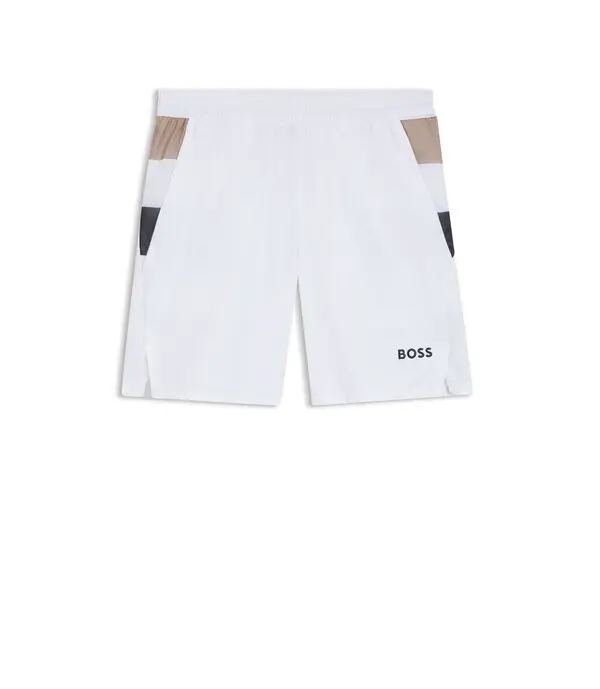 BOSS Active Tennis Shorts With Moisture Management - White