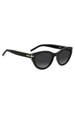 BOSS Acetate Cat-eye Sunglasses With Gold-tone Trim