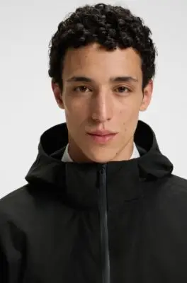BOSS Mesh-lined Jacket With Water-repellent Finish