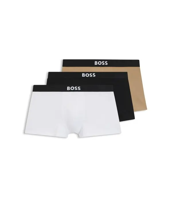 BOSS Three-pack Of Stretch-cotton Trunks - Patterned