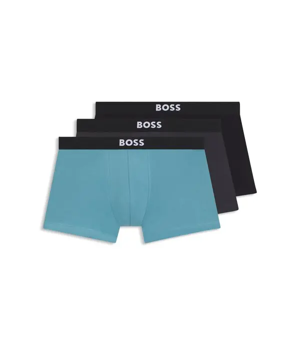 BOSS Three-pack Of Stretch-cotton Trunks - Patterned