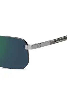 BOSS Rimless Sunglasses With Double B Monogram