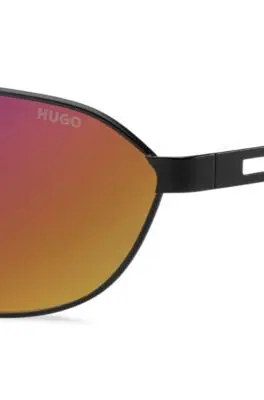 Hugo Metal Sunglasses With Cut-out Logo