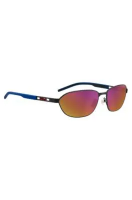 Hugo Metal Sunglasses With Cut-out Logo