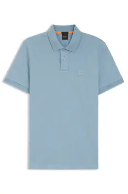 BOSS Stretch-cotton Slim-fit Polo Shirt With Logo Patch