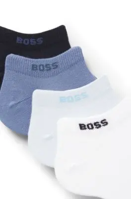 BOSS Five-pack Of Cotton-blend Ankle Socks