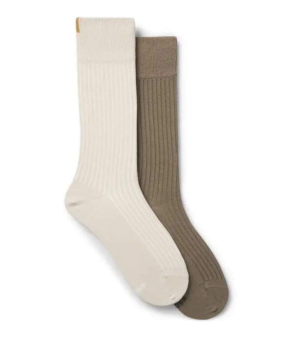 BOSS Ribbed Socks Two-pack - Light Beige