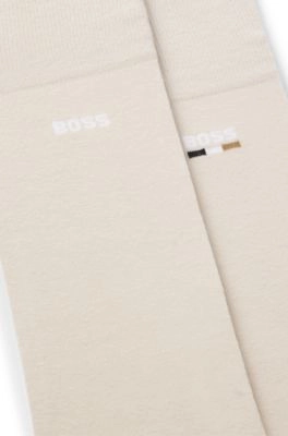 BOSS Two-pack Regular Length Logo Socks - Light Beige