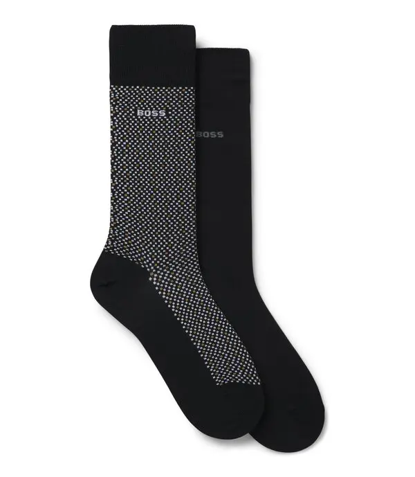 BOSS Regular-length Cotton-blend Socks - Black