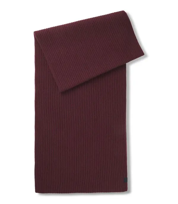 BOSS Beckham X Scarf In Virgin Wool And Cashmere - Dark Red