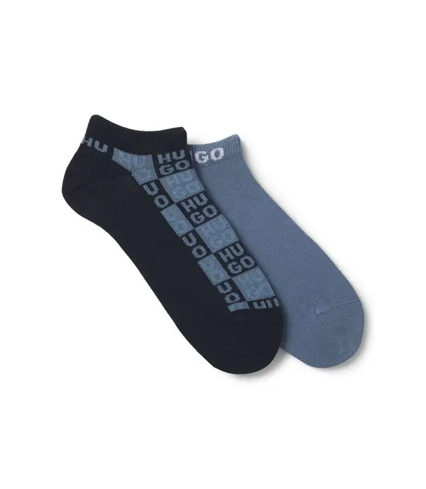 Hugo Two-pack Of Ankle Socks - Dark Blue