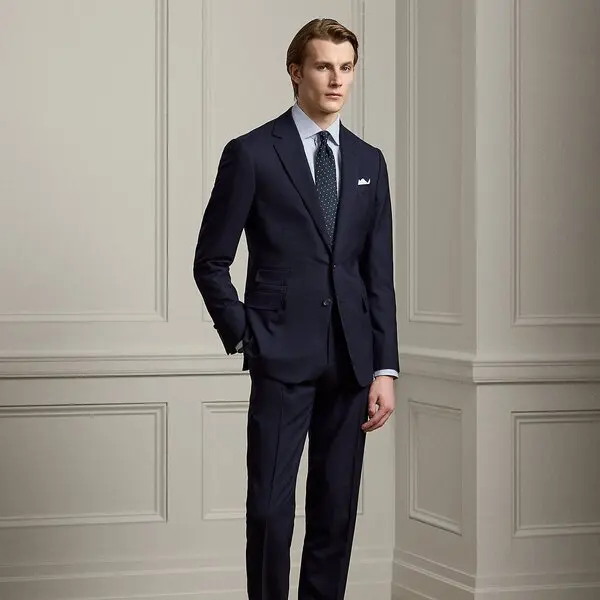 Ralph Lauren Kent Hand-tailored Escorial Wool Suit - Midnight Navy